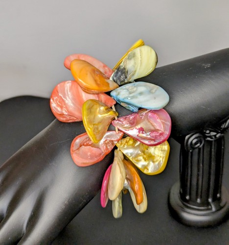 Big Bright 1970 Shell Bracelet | eBay