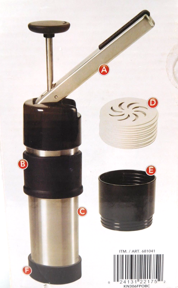 KitchenAid Cookie Press Set 12 Disc Stainless Steel/Black NEW **read ...