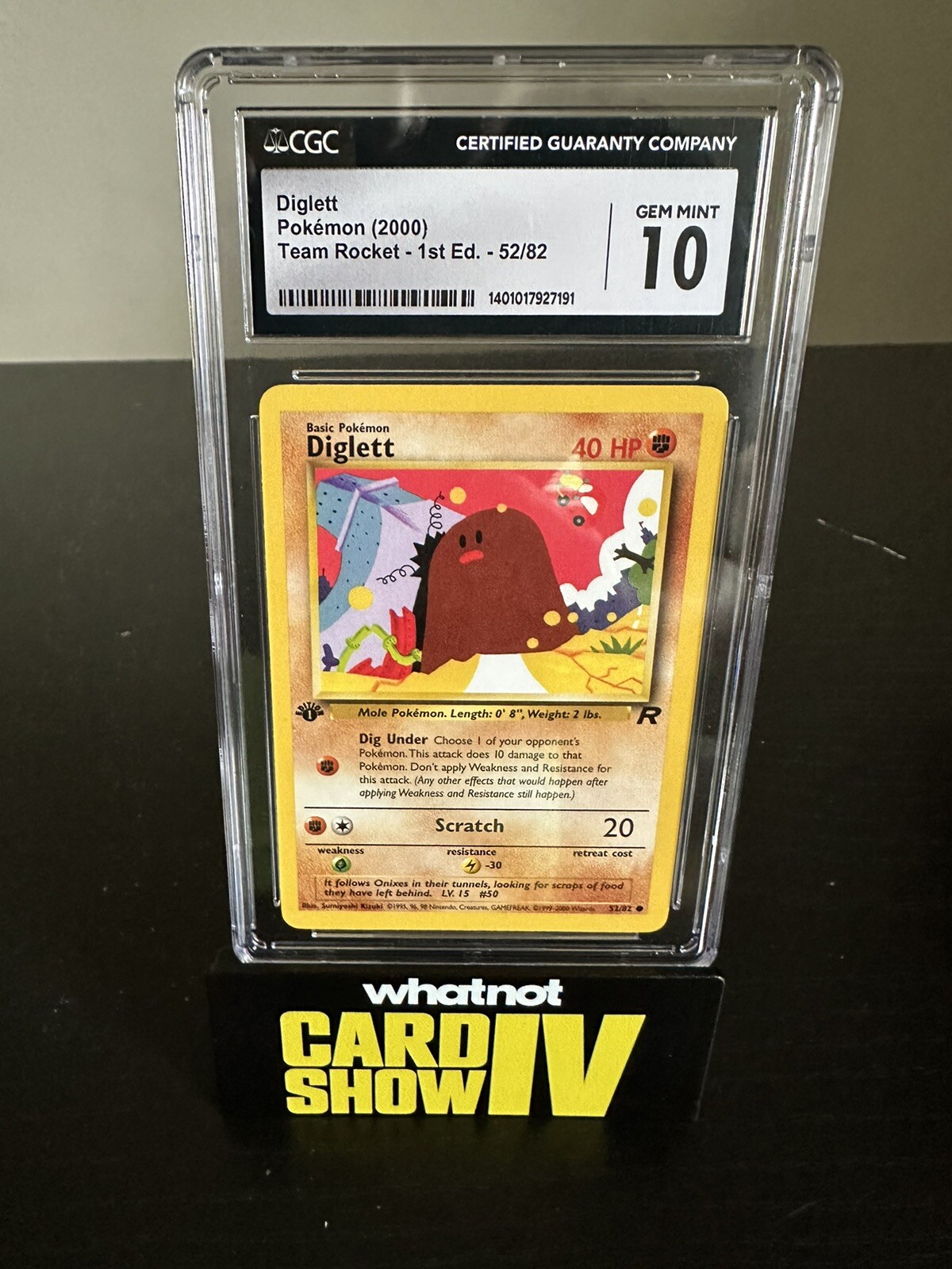 2000 Pokemon Team Rocket 1st Edition DIGLETT #52/82 CGC GEM MINT 10 | eBay