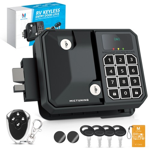 Keyless RV Door Lock,0 to 9 Password Keypad Camper Door Lock+NFC ...