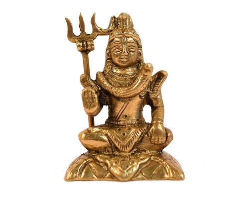 Lord Shiva Shankar God Deity Idol Mini Brass Dashboard Statue Figurine ...
