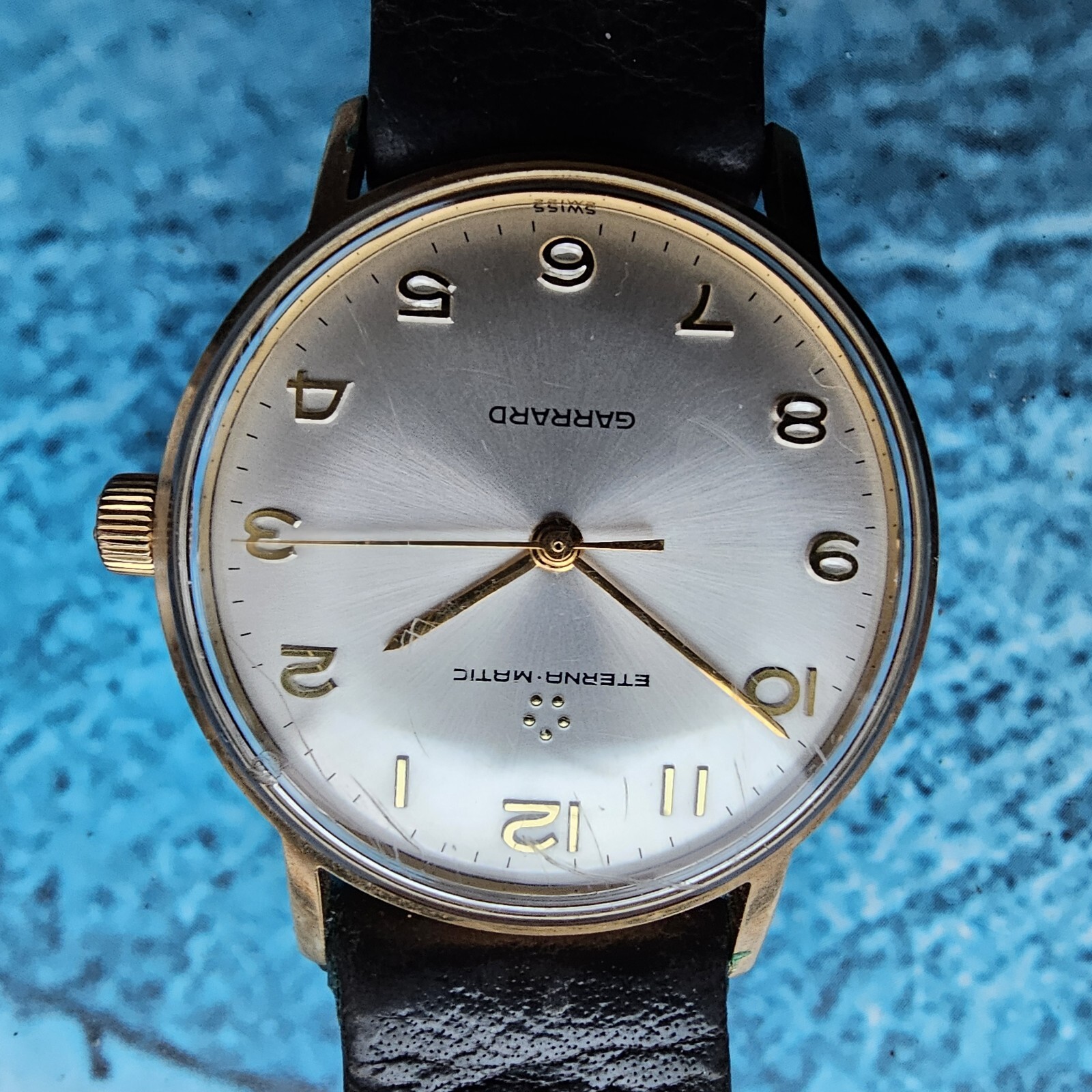 Vintage 9k Solid Gold Eterna-Matic Garrard Automatic Men's Watch | eBay UK