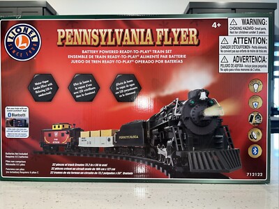 Lionel Battery-Operated Pennsylvania Flyer Freight Toy Train Set with ...