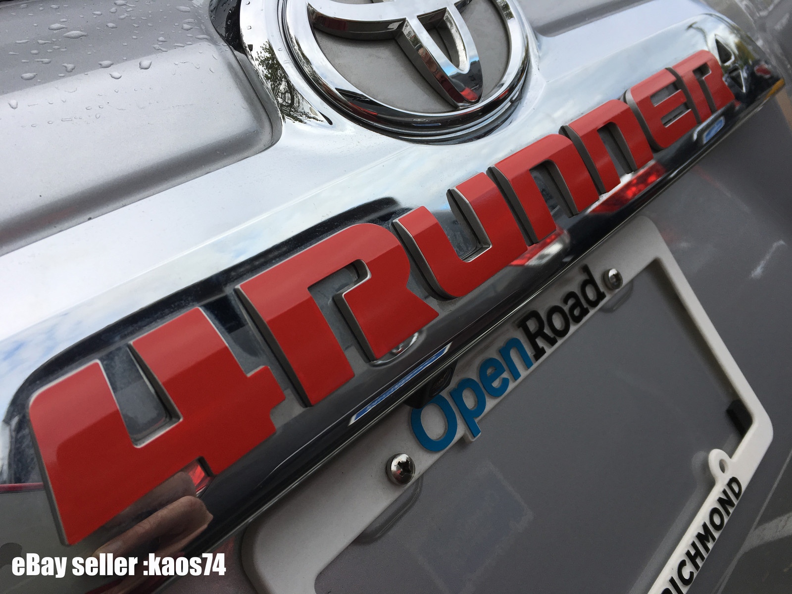 Toyota 4Runner Rear Emblem Decal 2010 2011 12 13 14 15 16 17 18 19 2020 ...
