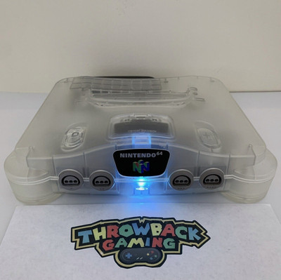 NEW Nintendo 64 N64 Limited Clear Crystal White Custom Console W/ RGB ...