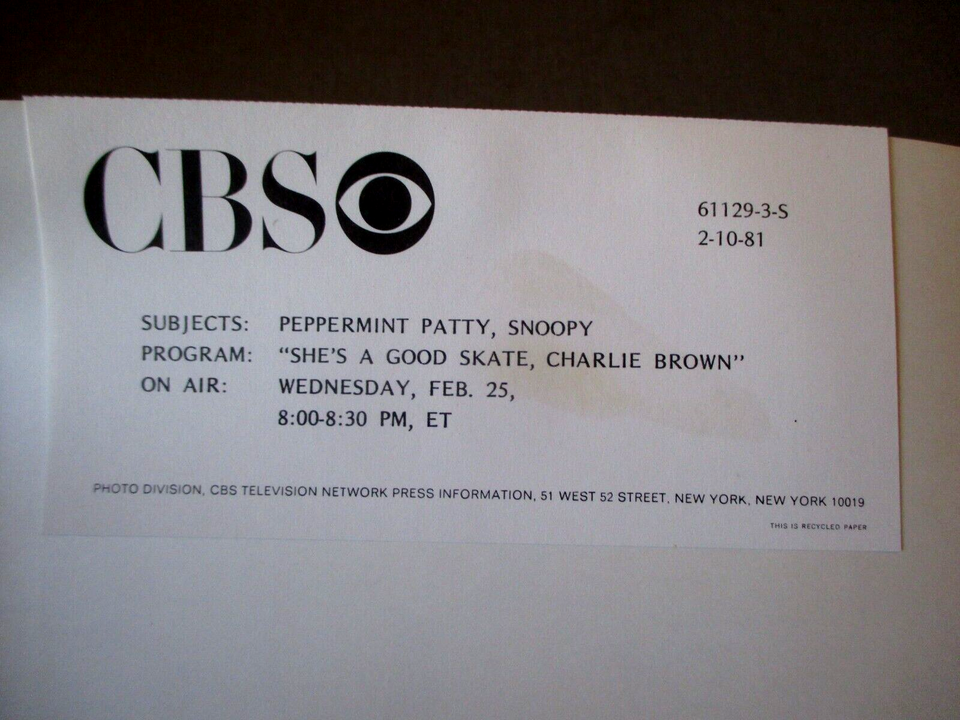 12- ORG- PEANUTS SCHULZ- CBS TV SHOW PREMIERE PROMO PHOTOS-CHARLIE ...
