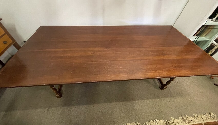 Vintage D. R. Dimes country pine kitchen dining harvest table bread ...