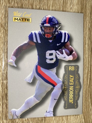 Jerrion Ealy 2022 Wild Card Matte #MB-63 White RC Ole Miss Kansas City ...