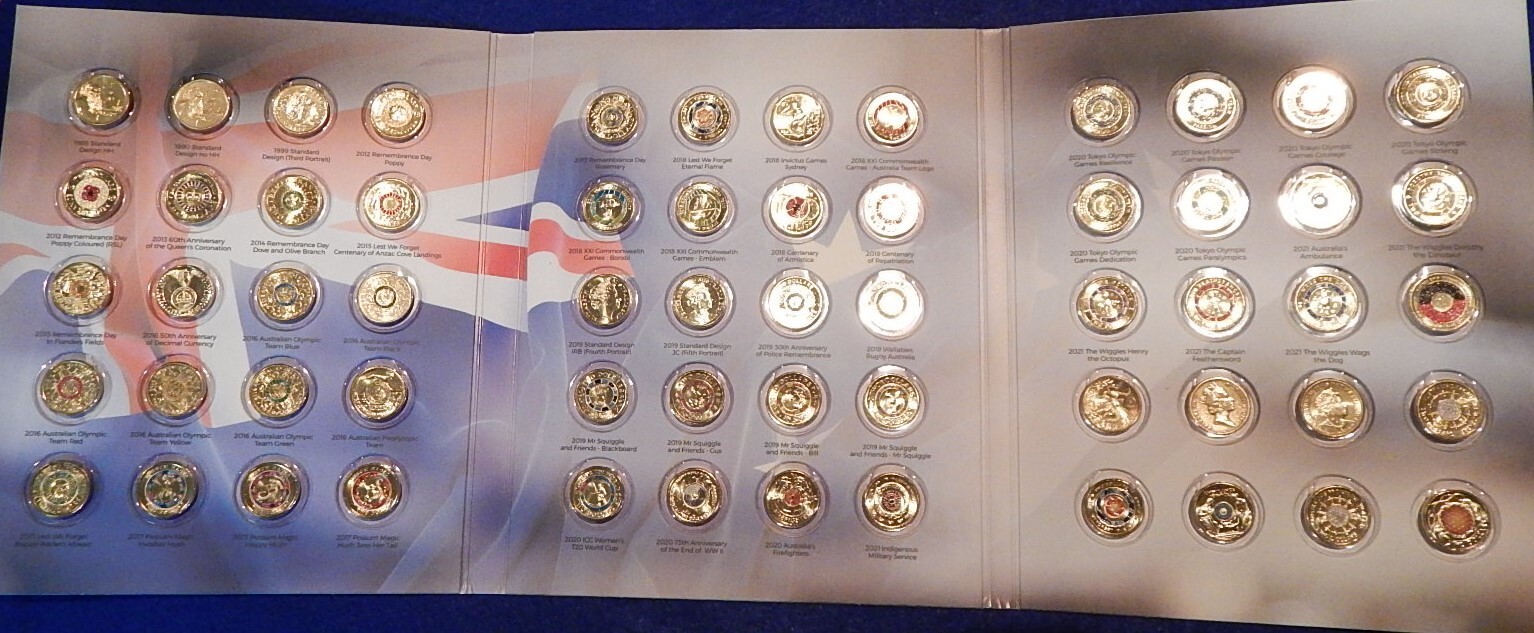 $2 TWO DOLLAR COIN COLLECTION INC PURPLE CORONATION & 2012 RED POPPY ...