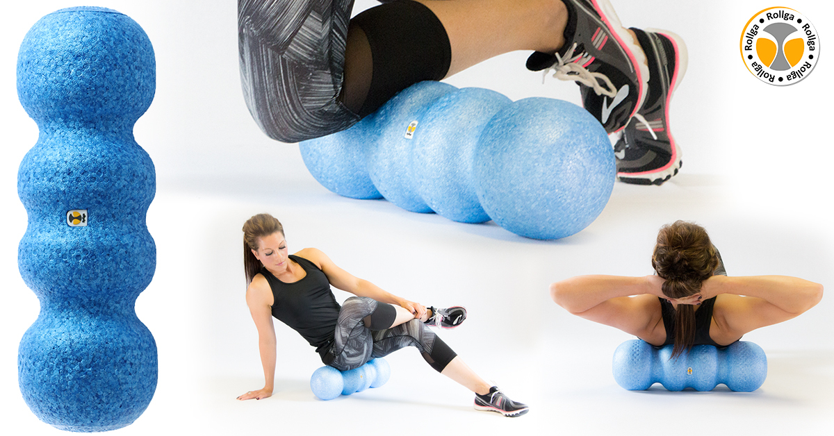 #1 Foam Roller - Blue Medium Rollga - Shin Splints, Back Pain, Self ...