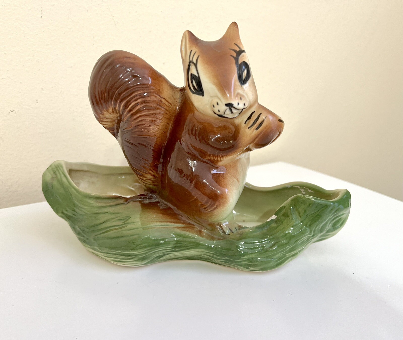 11” Horton Ceramics Squirrel Planter Vintage Kitsch Mcm Decor N9 Mid ...