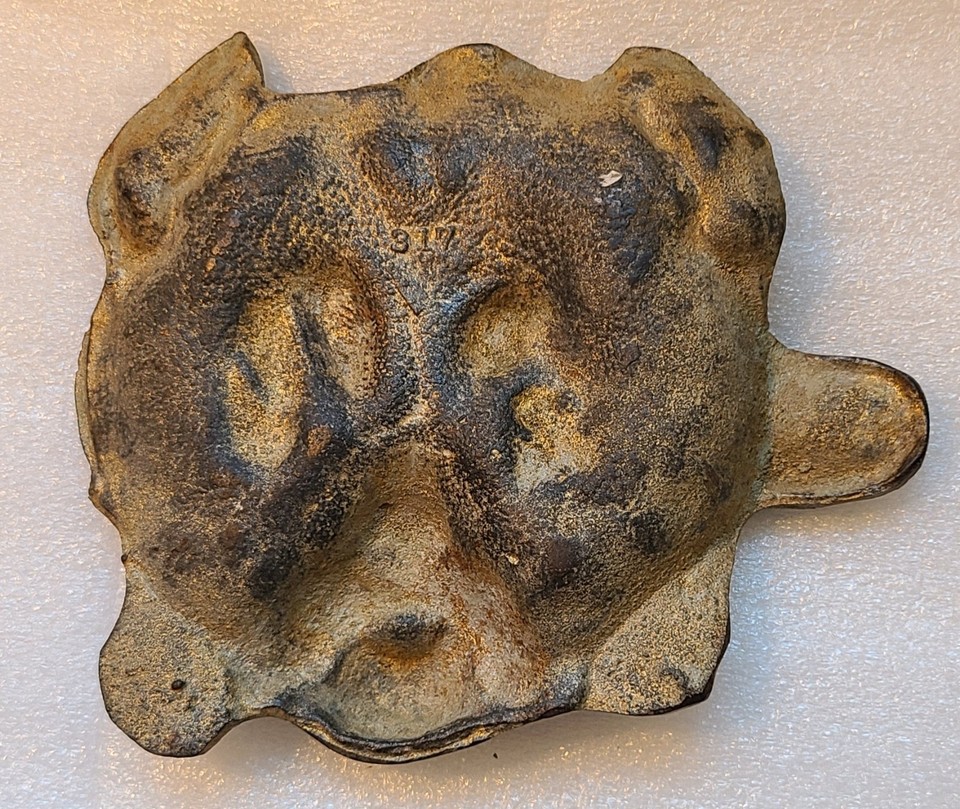 Cast Iron Bulldog Ashtray/Antique/Marked 317/ | eBay