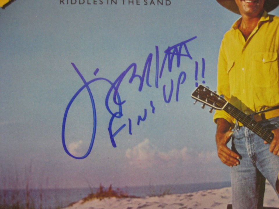 JIMMY BUFFETT - Rare AUTOGRAPHED 1984 ALBUM - LP HAND SIGNED With "FINS ...