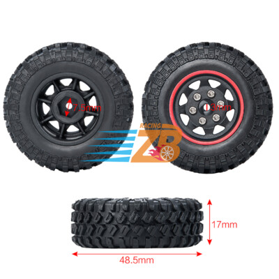 4PCS 1/24 Beadlock Tires & Wheels Rims for RC Axial SCX24 90081 00001 ...