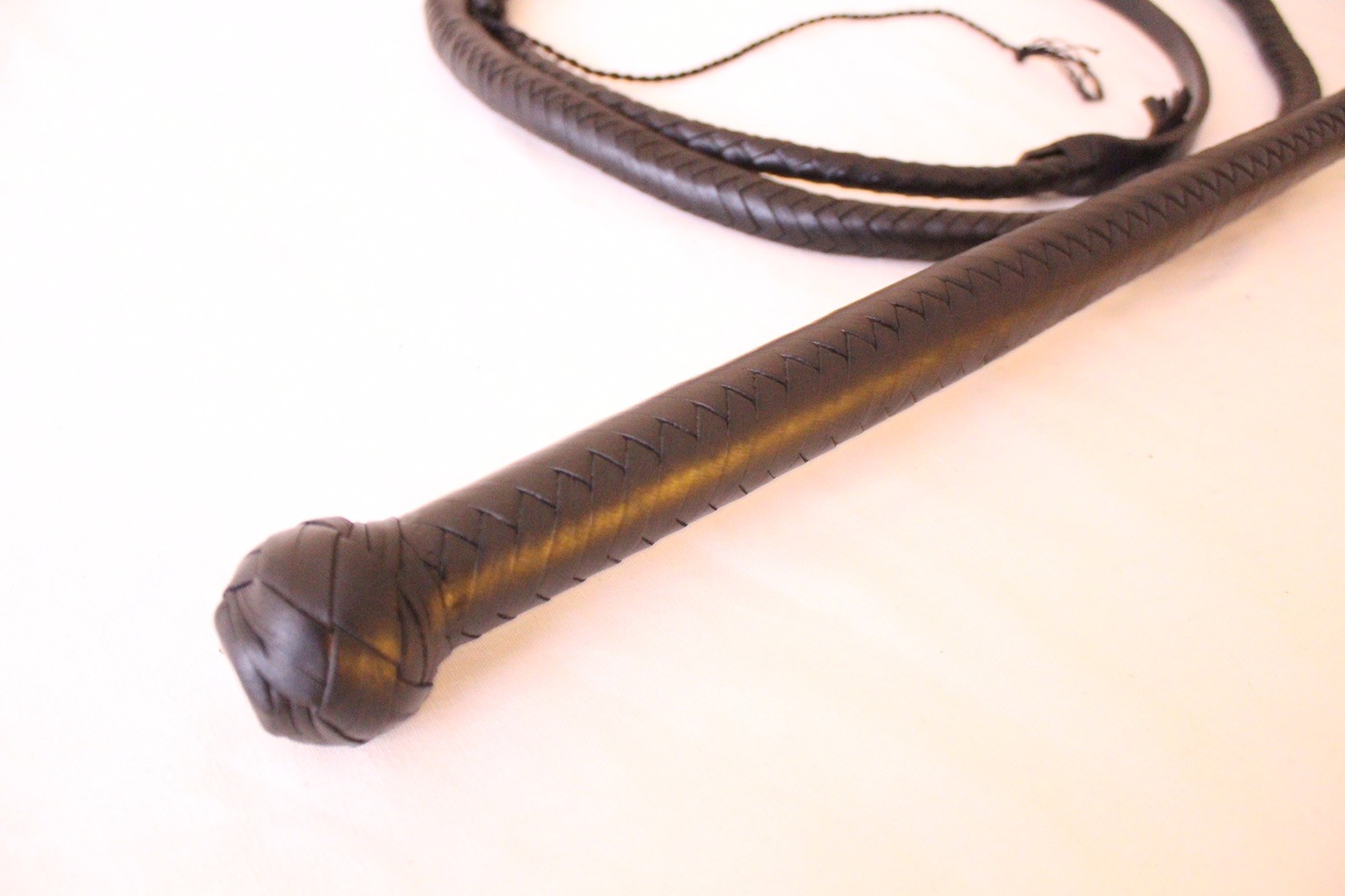 Genuine Leather Stock Whip, 6 Feet,12 Plaited,Double Belly,Heavy Duty ...