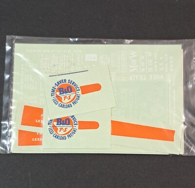 Walthers HO Scale Train Decals 26-48 B & O Railroad Time Saver Box Car ...