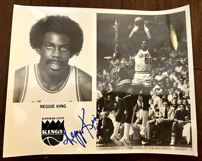 REGGIE KING AUTOGRAPHED 8 X 10 B & W PHOTO KANSAS CITY KINGS MINT | eBay