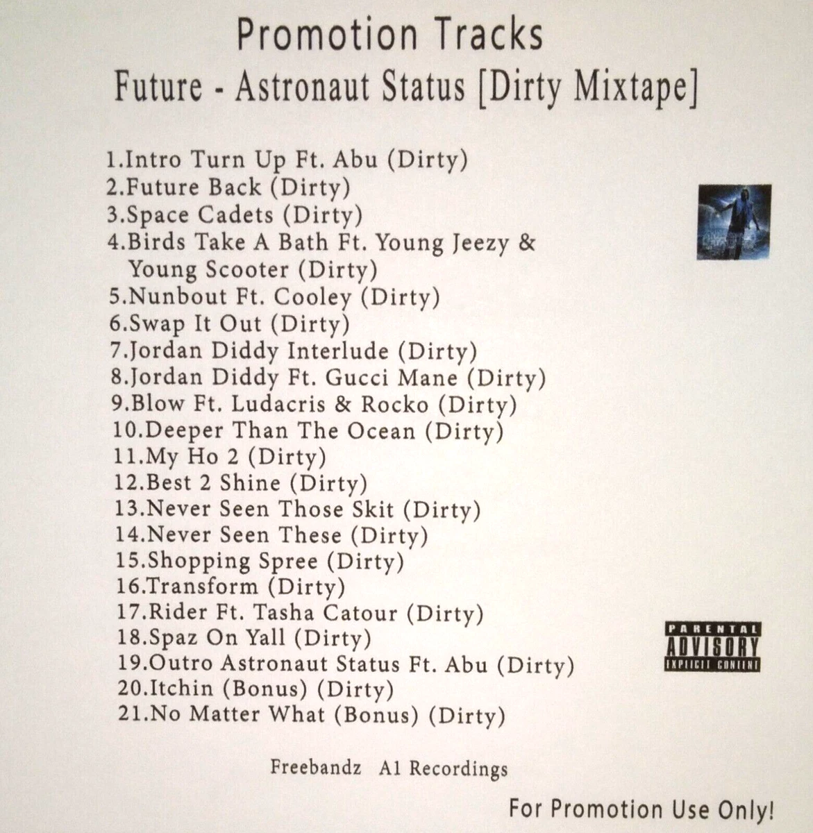 Future Astronaut Status Tracklist