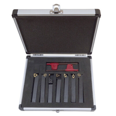 7 Pc 3/8'' Indexable Carbide Turning Tool Set SCLCL SDJCR SWGCR SDNCN ...