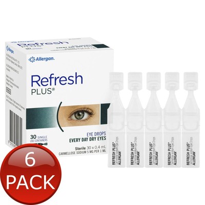 6 x Refresh Plus Eye Drops 0.4Ml 30Pk | eBay Australia