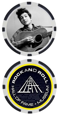 BOB DYLAN - ROCK AND ROLL HALL OF FAMER - COLLECTIBLE POKER CHIP | eBay