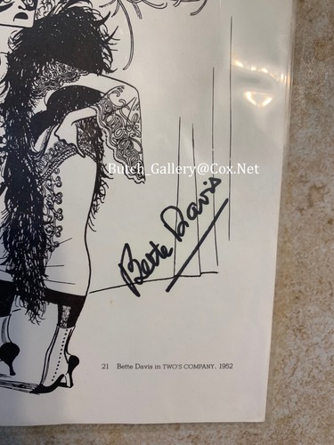 AL HIRSCHFELD BETTE DAVIS Hand-Signed autograph print signed by both ...