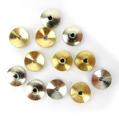 Clock Hand Nuts Brass & Steel Knurled Edge Nuts for Hand Spindles (12 ...