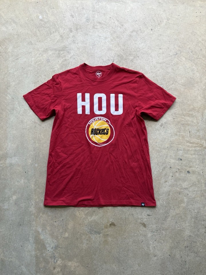 Houston Rockets'47 Brand T-Shirt Mens Medium Red NBA Retro Classic ...