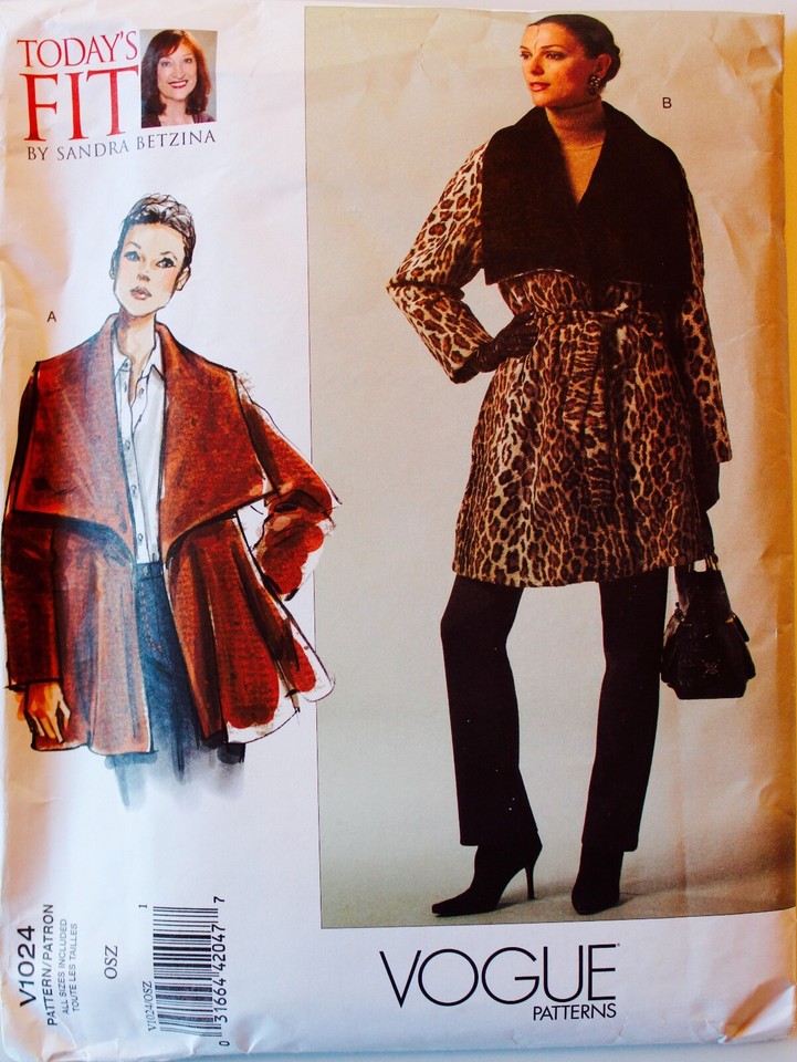 Vogue COAT JACKET CAPE Sew Pattern ~ U PICK! Misses & Plus Sz UC | eBay