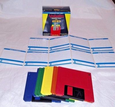 VERBATIM New IBM 2HD 1.44MB 3.5" Floppy Disk DISKETTES Double Sided ...