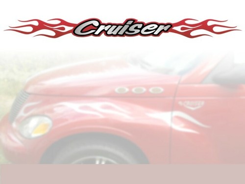 Flamed Windshield decal sticker banner for PT Cruiser 16 COLORS - hot ...