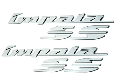 2Pcs 1994-1996 Impala Ss Rear Quarter Panel Emblem 3D Letter Badge ...