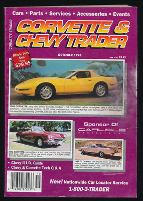 Vtg Oct 1996 Corvette & Chevy Trader Car Catalog Magazine Newspaper ...
