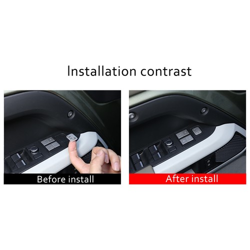 12X Car Door Seat Memory Lock ButtonS Covers Sticker for Land Rover ...