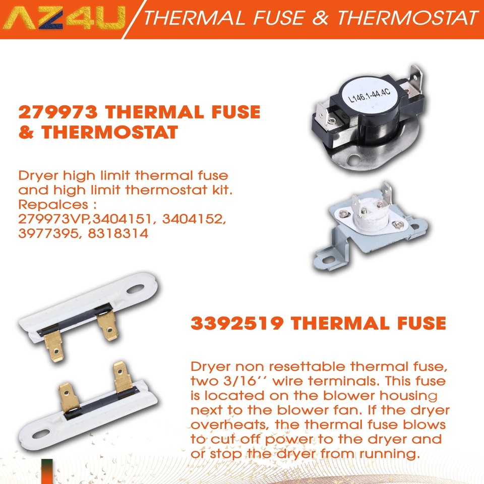 3387747 Dryer Heater Heating Element for Whirlpool Kenmore Maytag ...