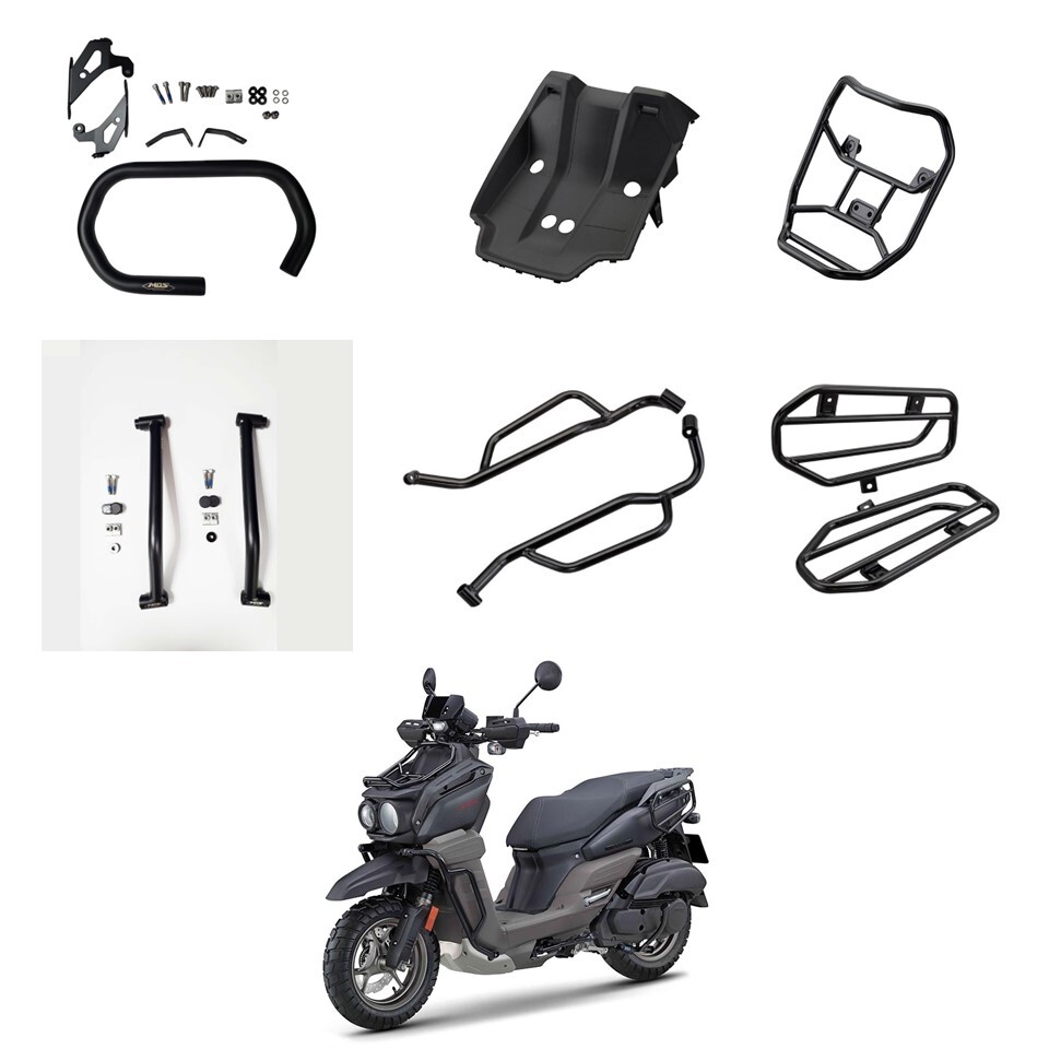 Full Iron Frame Bumper Protection and Luggage Rack for Yamaha Zuma 125 ...
