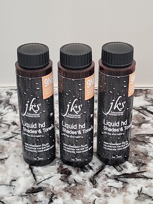 LOT OF 3 - JKS Liquid HD Demi Permanent Hair Color 9NB - Very Light ...