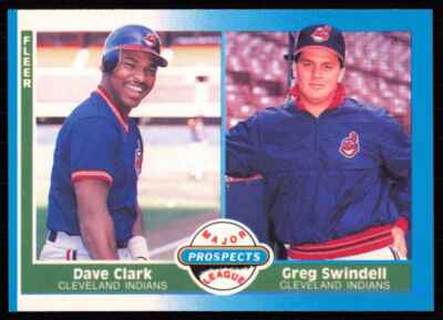 1987 Fleer Glossy Dave Clark/Greg Swindell Rookie Cleveland Indians ...