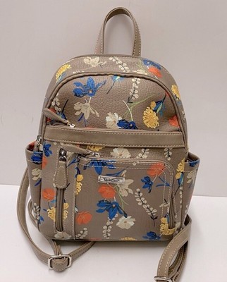 Multi Sac Adele Multi Color Floral Print Tan Backpack Purse | eBay