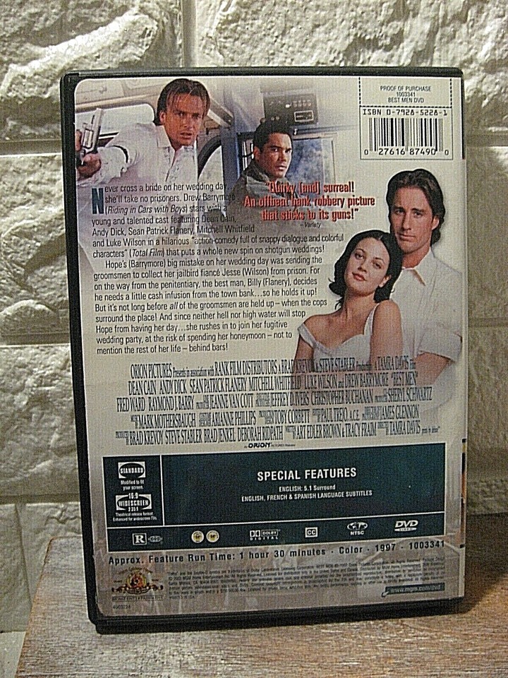 Best Men DVD - Drew Barrymore Dean Cain Andy Dick Luck Wilson Free ...