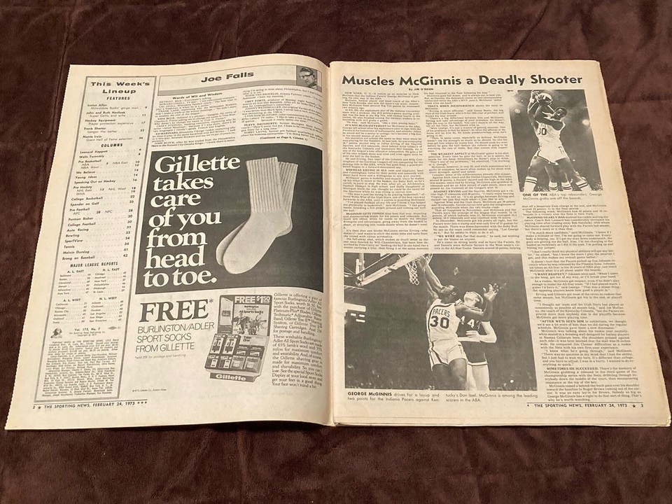 The Sporting News - February 24, 1973 - George McGinnis - Indiana ...