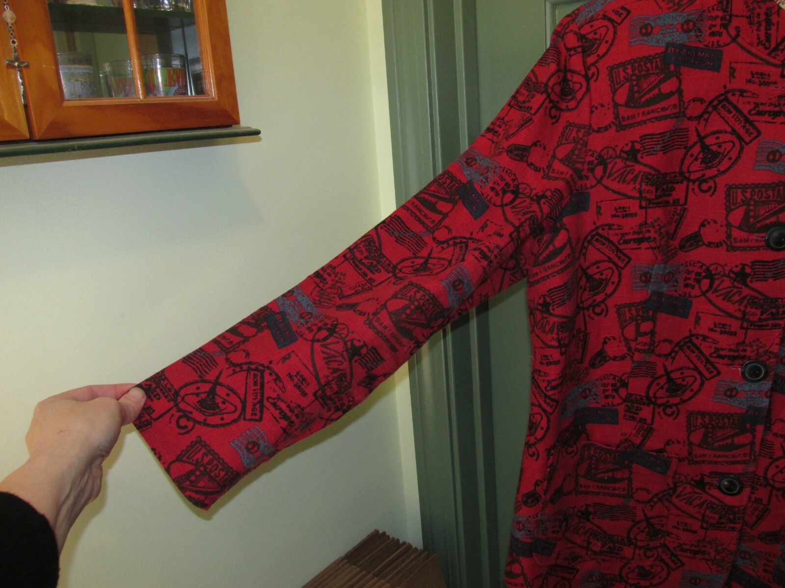 Vintage Norm Thompson Women's Linen Blend Lined Red G… - Gem