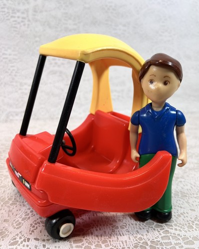 Little Tikes Dollhouse Mini Cozy Coupe Small Car & Dad Figurine | eBay