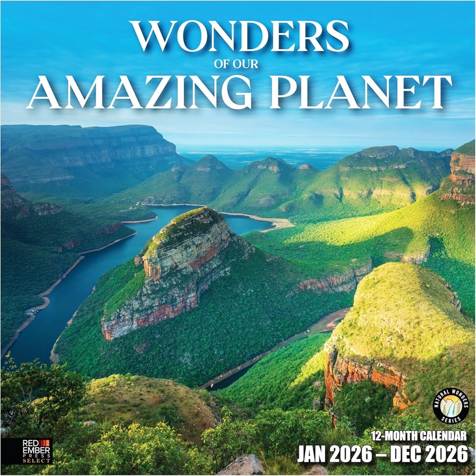 RED EMBER Wonders of Our Amazing Planet 2026 Wall Calendar, 12" x 24 ...