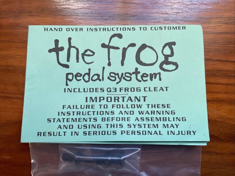 Vintage Speedplay The Frog Pedal System G3 Cleats And Instructions New ...