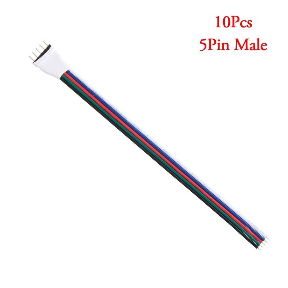 Pcs Hot LED Strip Light Cable 4 pin 5 Pin Male Female Connector Adapter ...