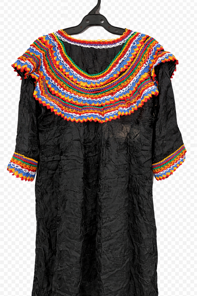 Vintage Kabyle Berber Robe – Hand Embroidered Amazigh Dress – Algeria ...