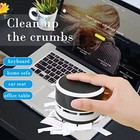 Mini Crumb Vacuum Cleaner Portable Desktop Sweeper Handheld Cordless ...