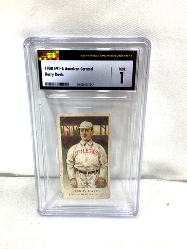 1908 E91-A American Caramel Harry Davis Card CSG 1 Philadelphia ...