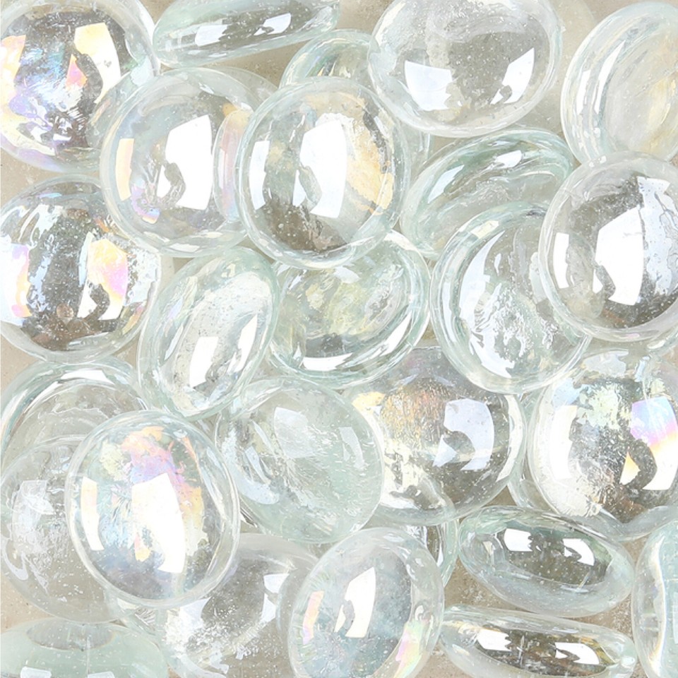 Decorative Round GLASS PEBBLES Stones BEADS 17-20mm *Lots Quantities ...